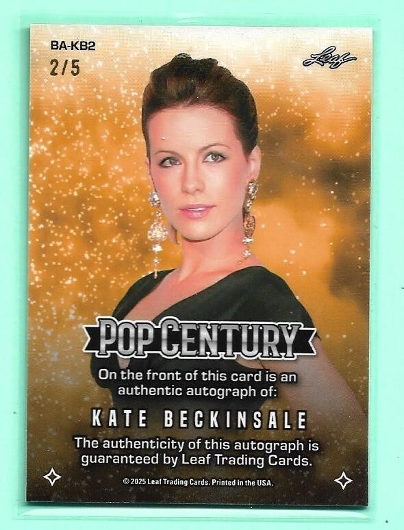 KATE BECKINSALE Autograph 2025 Leaf Pop Century Pink Shimmer #2/5 BA ...