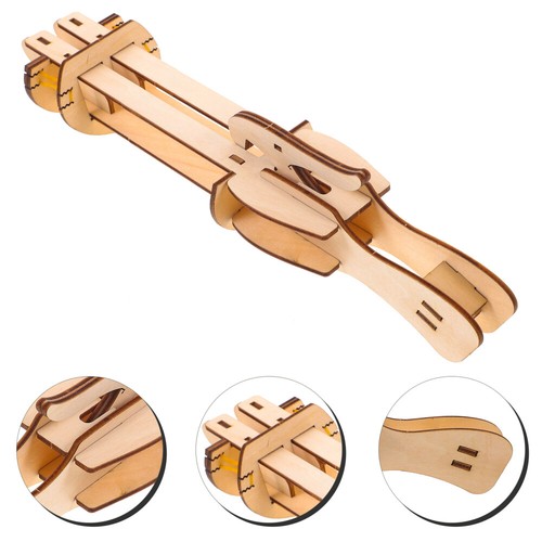 1 Set of Wooden Paper Plane Launcher Assemble Model Handmade DIY Plane ...