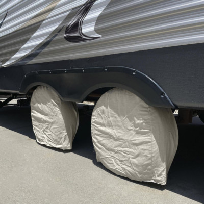 4PC Heavy Duty Canvas Wheel Covers Tire Cover Set Auto Paint Masking ...