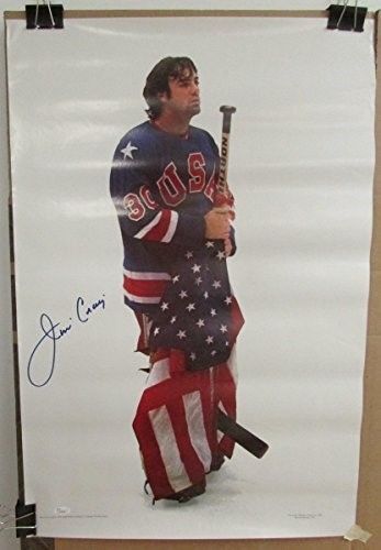 Jim Craig Team USA Hockey Miracle On Ice Signed 20x30 Poster JSA L26806 ...