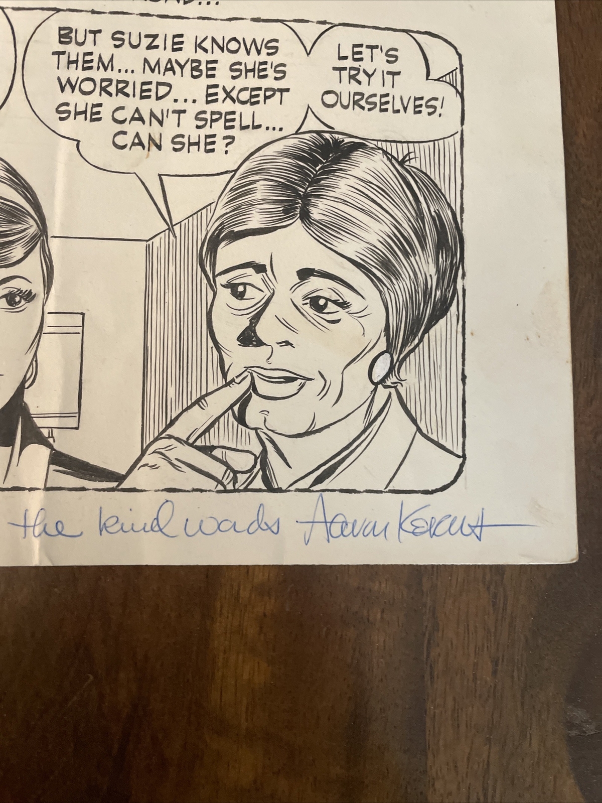 EXTREMLY RARE ORIGINAL HAND DRAWN COMIC STRIP 1970 BY AARON KERNS | eBay