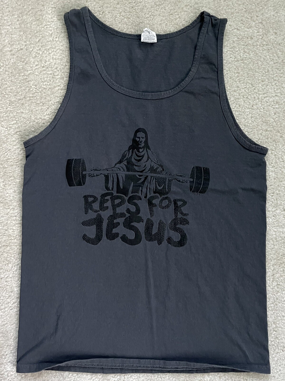 Reps For Jesus Sleeveless Tank Top Medium Dark Gray/Black | eBay