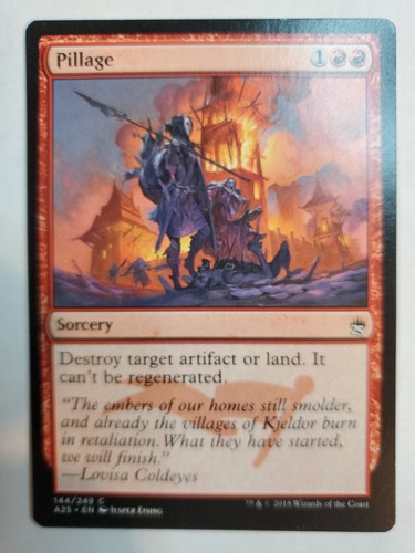 MTG Magic The Gathering Card Pillage Sorcery Red Masters 25 | eBay