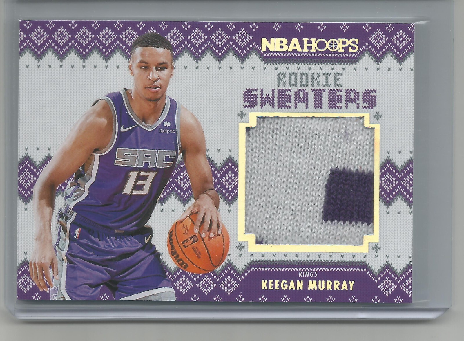 Keegan Murray RC 2022-23 NBA Hoops ROOKIE Sweaters RELIC Sacramento ...