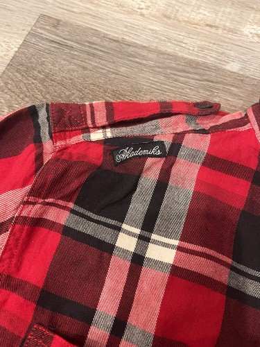 AKDMKS Akademiks Men's XL Red Black Y2K Plaid Button-Down Long Sleeves ...