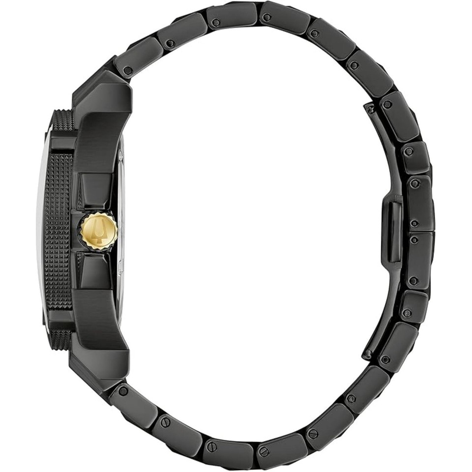 Bulova Men's Watch Icon Quartz Precisionist Black Dial Steel Bracelet ...