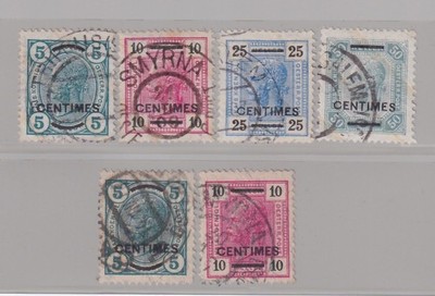1903/05 Austrian Post Office In Crete: Overprints (N.8/11+8I/9I) (Cat ...