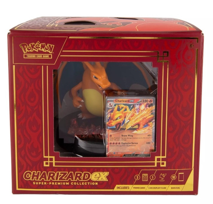 🔥🔴Pokemon🟡🔥TCG Charizard ex Super Premium Collection Figure Box NEW ...