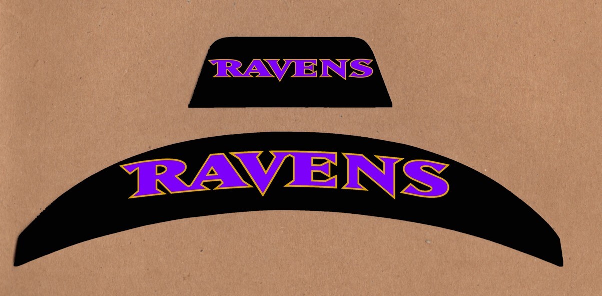 NOS Baltimore Ravens Team Name Bumper Decals for Riddell SpeedFlex ...