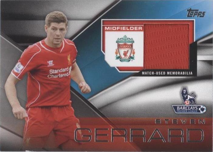 2014 Topps Premier Gold - Football Fibers Relics Steven Gerrard #FFR-SG ...