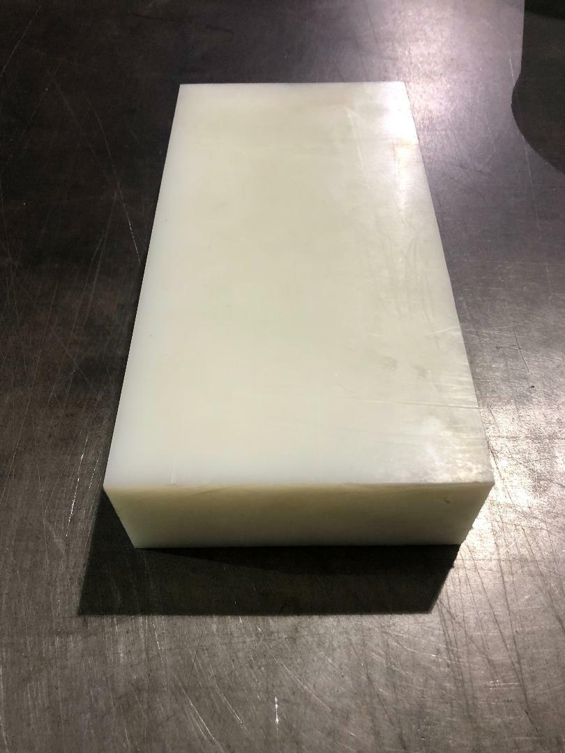 WHITE UHMW BAR Machineable Plastic Flat Stock Rectangle 2-1/2" x 6" x 6 ...