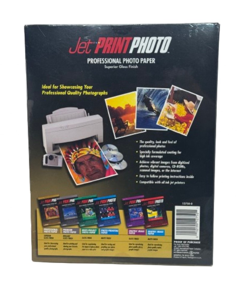 Jet Print Photo Professional Photo Paper Super Gloss 60 Sheets 8.5 x 11 ...