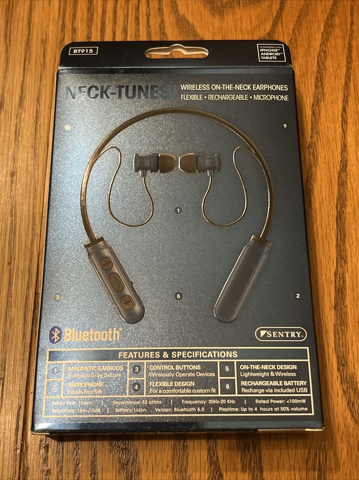 Sentry Neck-tunes Wireless On The Neck Earphones | eBay