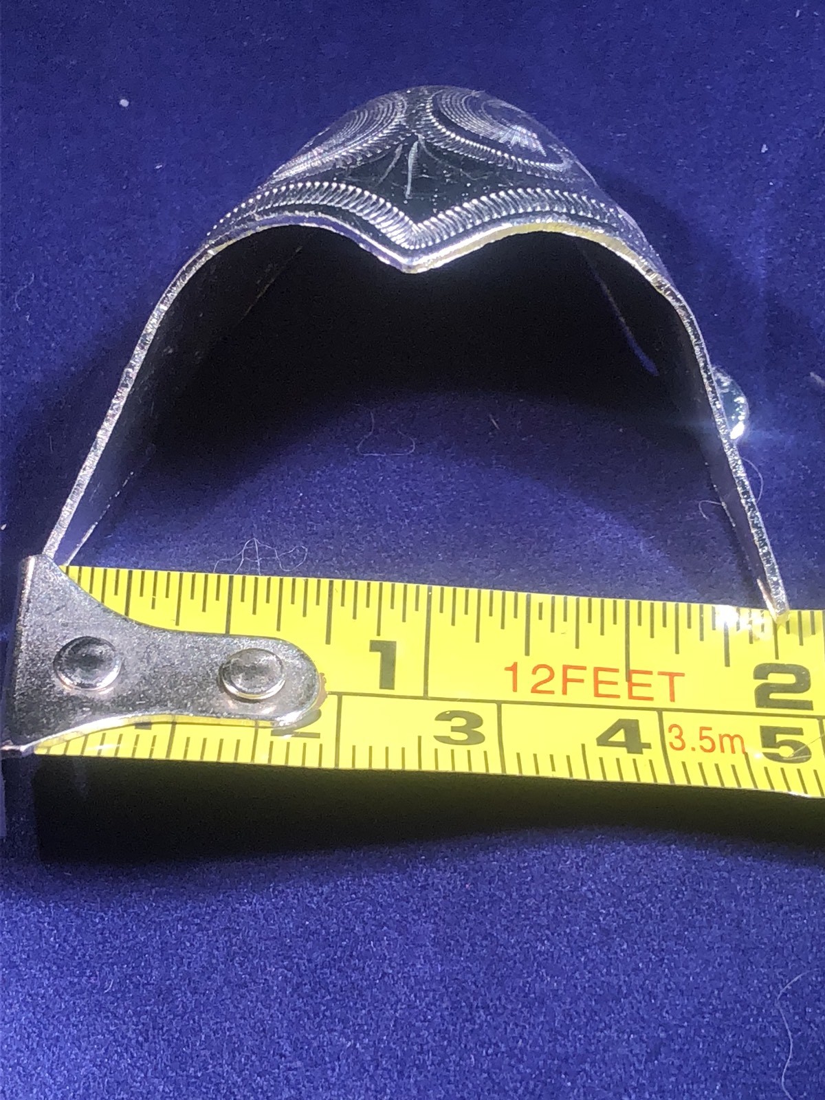 New Western Cowboy Boot Toe Tip Rand Silver Engraved - Small - Pair ...