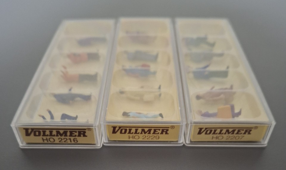 HO Scale People & Animals Lot of 3 Vollmer Figures 2229, 2216, 2207 ...