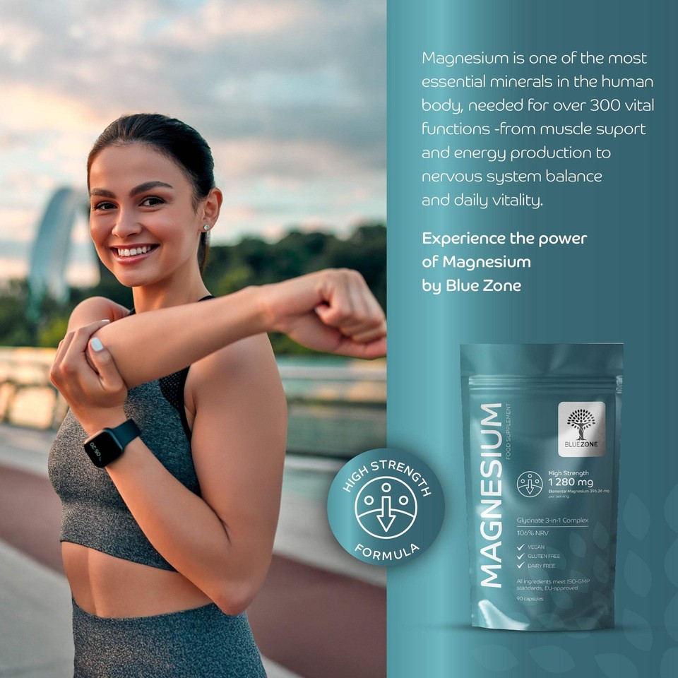 Magnesium Glycinate High-Strength 1280.60 mg per Serving (106% NRV ...