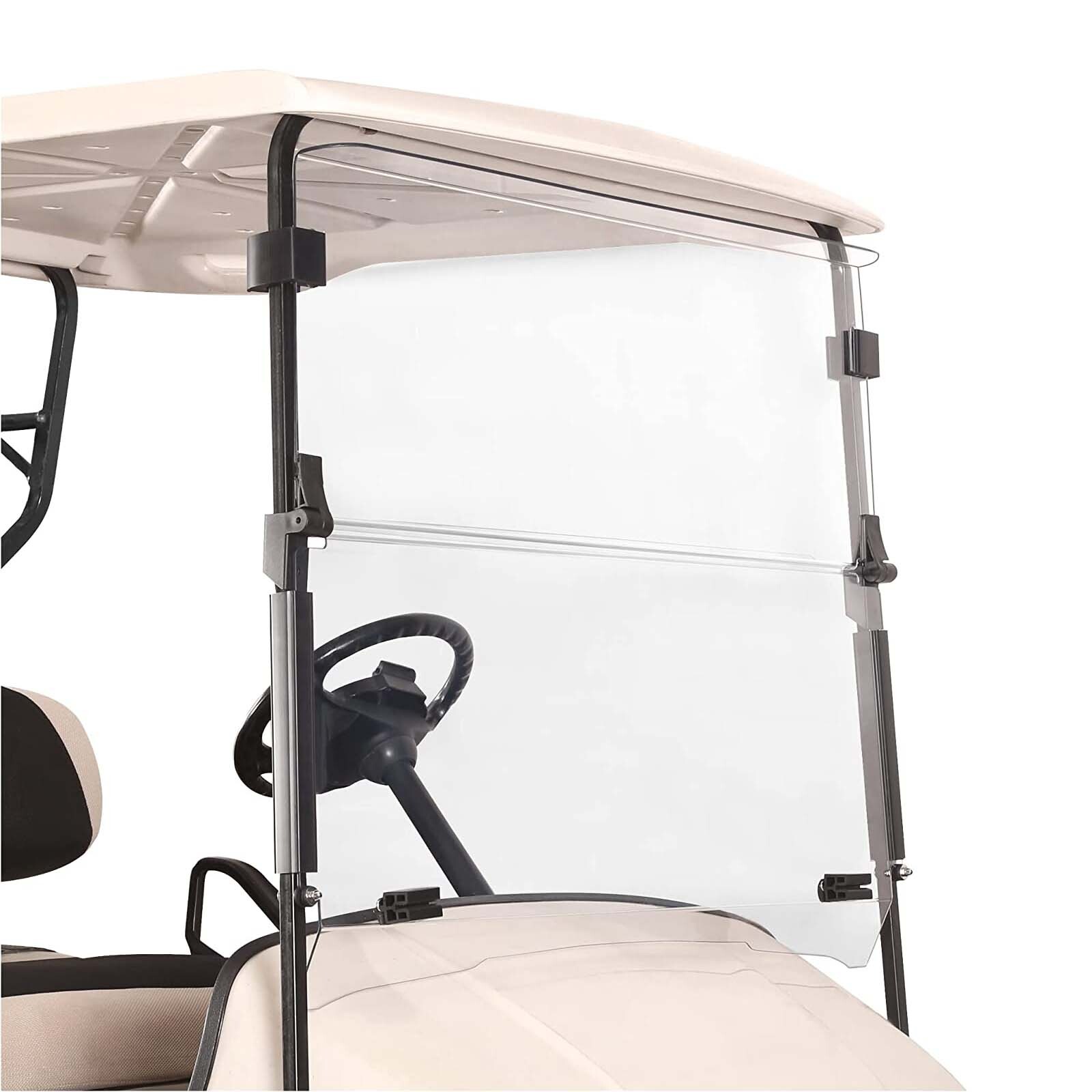 Golf Cart Folding Windshield for EZGO TXT 95-13,Clear Fold Down ...