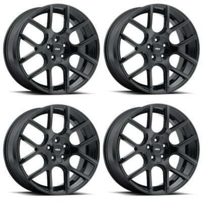 Set 4 17" Voxx Lago Gloss Black Wheels 17x7.5 5x112 5x120 40mm Rims | eBay