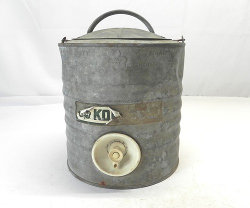 VINTAGE KELLY KOOLER GALVANIZED WATER COOLER W/PLASTIC LINING 2 GALLON ...