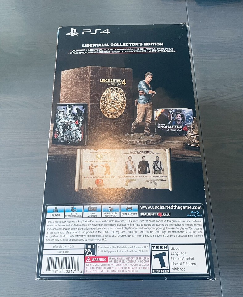 Uncharted 4 A Thief’s End Libertalia Collector's Edition BOX ONLY (NO ...