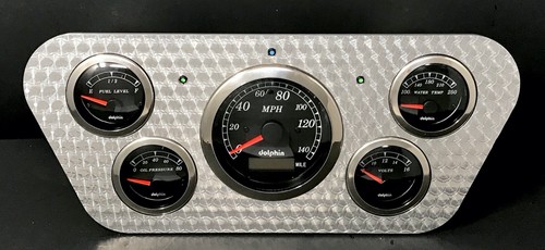 1953 1954 1955 Ford Truck 5 Gauge GPS Dash Panel Engine Turned Insert ...