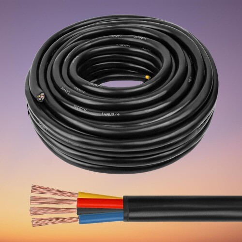 14 Awg 4 Conductor Control Cable 14/4 Wire 100% Pure Copper For Mini ...