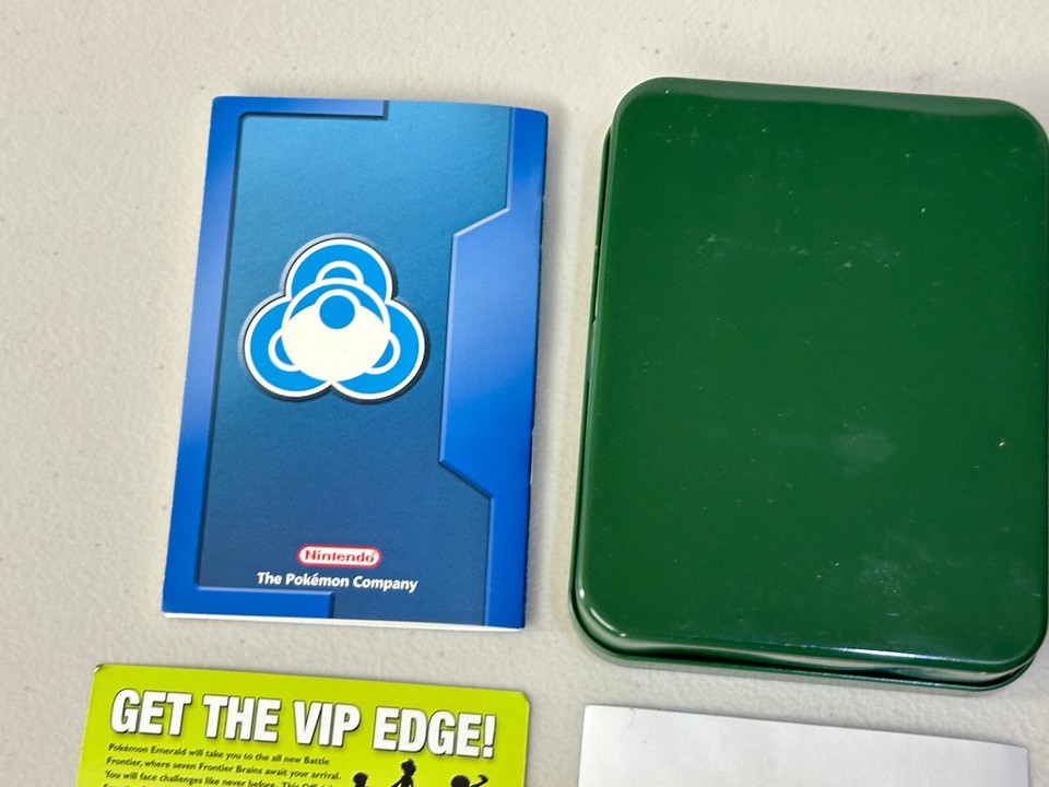 Pokemon Emerald Version Pre Order Collectors Tin Box With VIP Id Card ...