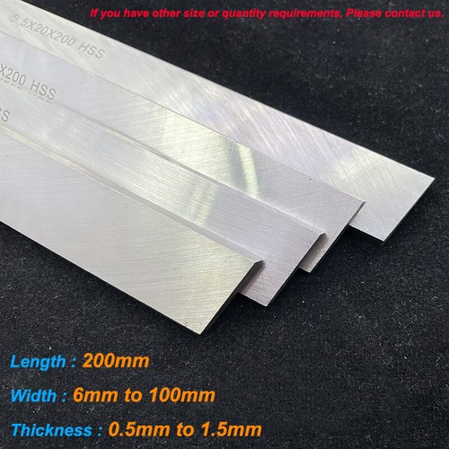 Length 200mm HSS Steel Flat Square Bar Strip thk 0.5-1.5mm HRC62 Weld ...