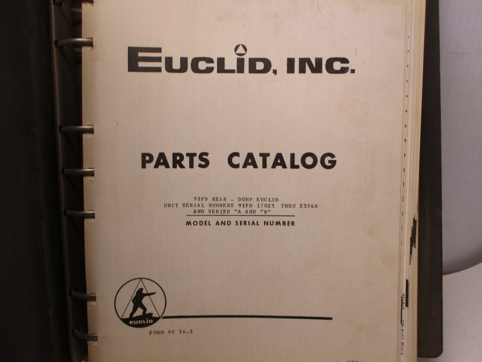 Euclid 91FD Rear Dump Parts Catalog Manual for sale online | eBay
