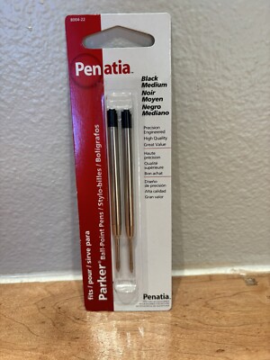 Penatia Black Medium Ballpoint Parker Pen Refills 8004-22 | eBay