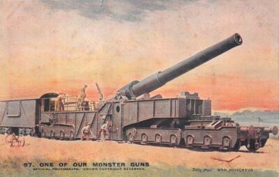 ENGLAND UK MONSTER GUN MILITARY WW1 PROPAGANDA POSTCARD (c. 1916) WNC ...