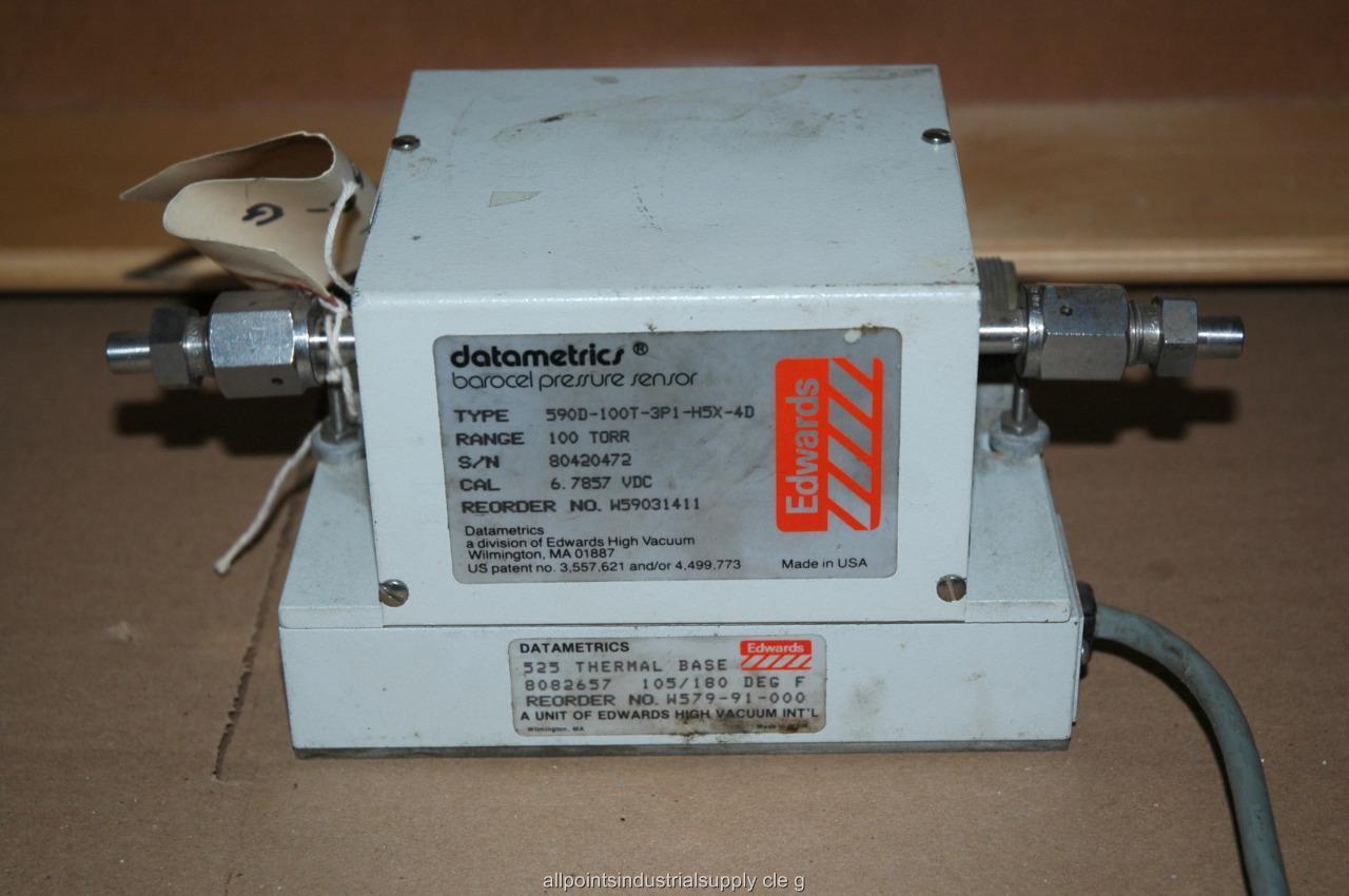 Edwards Datametrics Barocel Pressure Sensor 590D 100 Torr & 525 Thermal ...