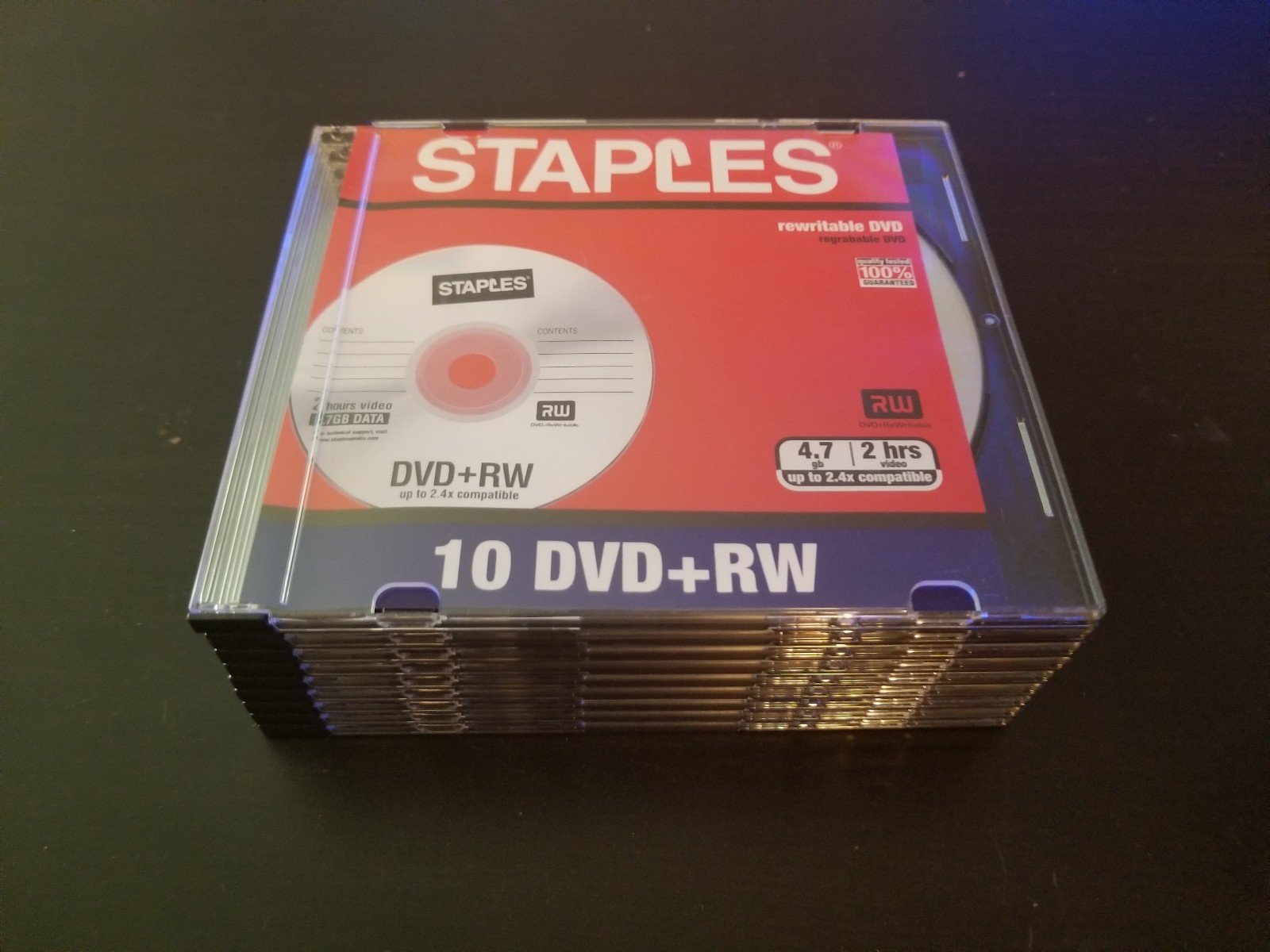 9 Pk Staples DVD+RW 2 Hours | eBay