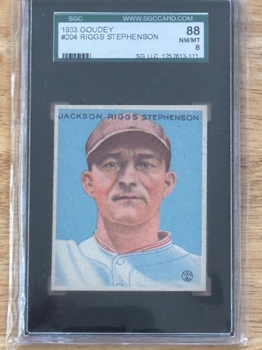 1933 Goudey #204 Jackson Riggs Stephenson SGC 8 POP 2, None Higher | eBay