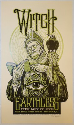 2009 Witch & Earthless - Providence Silkscreen Concert Poster S/N by ...