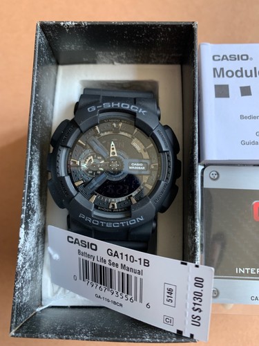 Casio G-SHOCK GA110-1B CR Men's Stealth Black Resin Ana-Digi Watch BNIB ...