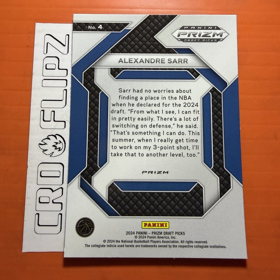 Alexandre Sarr New Recruits Silver Prizm 2024 Prizm Draft Picks #4 | eBay