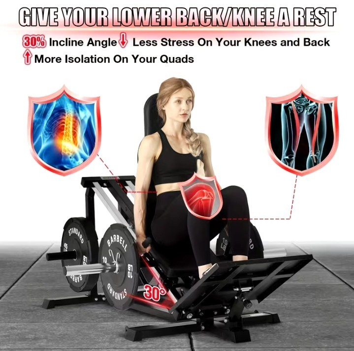 HEAVY DUTY 900lb Capacity Leg Press Hack Squat Machine With Sled WE ...