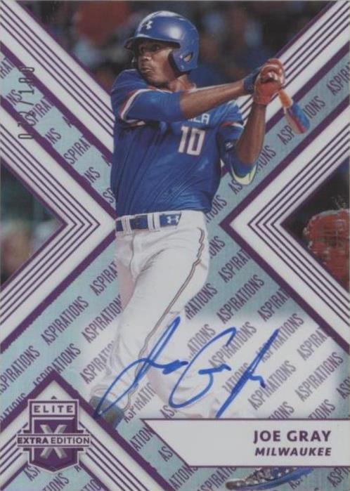 2018 Panini Elite Extra Edition - Joe Gray #59 Aspirations Purple ...