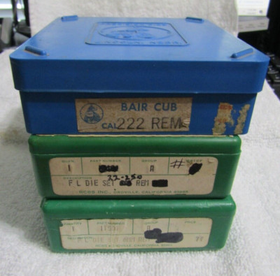 3 FL Reloading Die Sets- Bair Cub .222 Rem-RCBS .22-250 Rem-RCBS 6MM ...