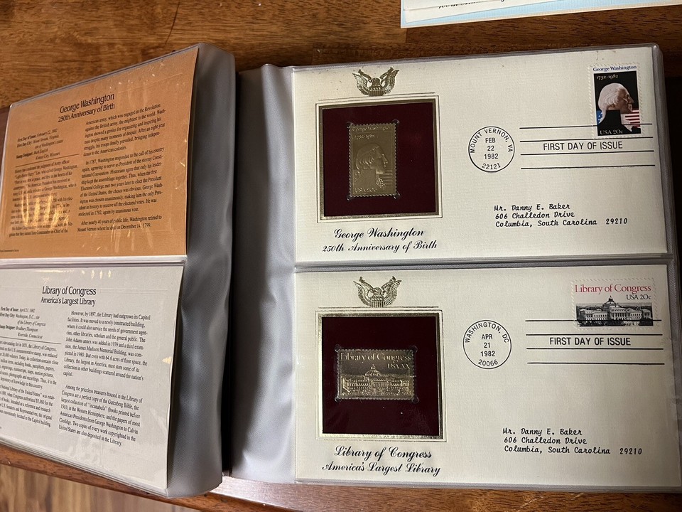 Golden Replicas of United States Stamps Postal Commemorative Society ...