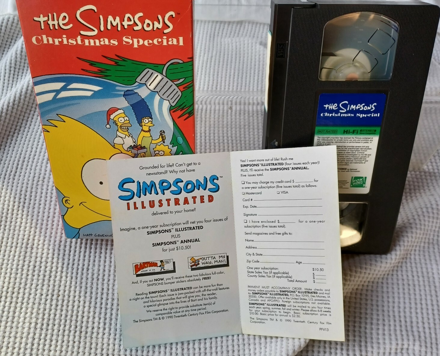 The Simpsons Christmas Special VHS Video 1991 Vintage w/ Insert Pilot ...