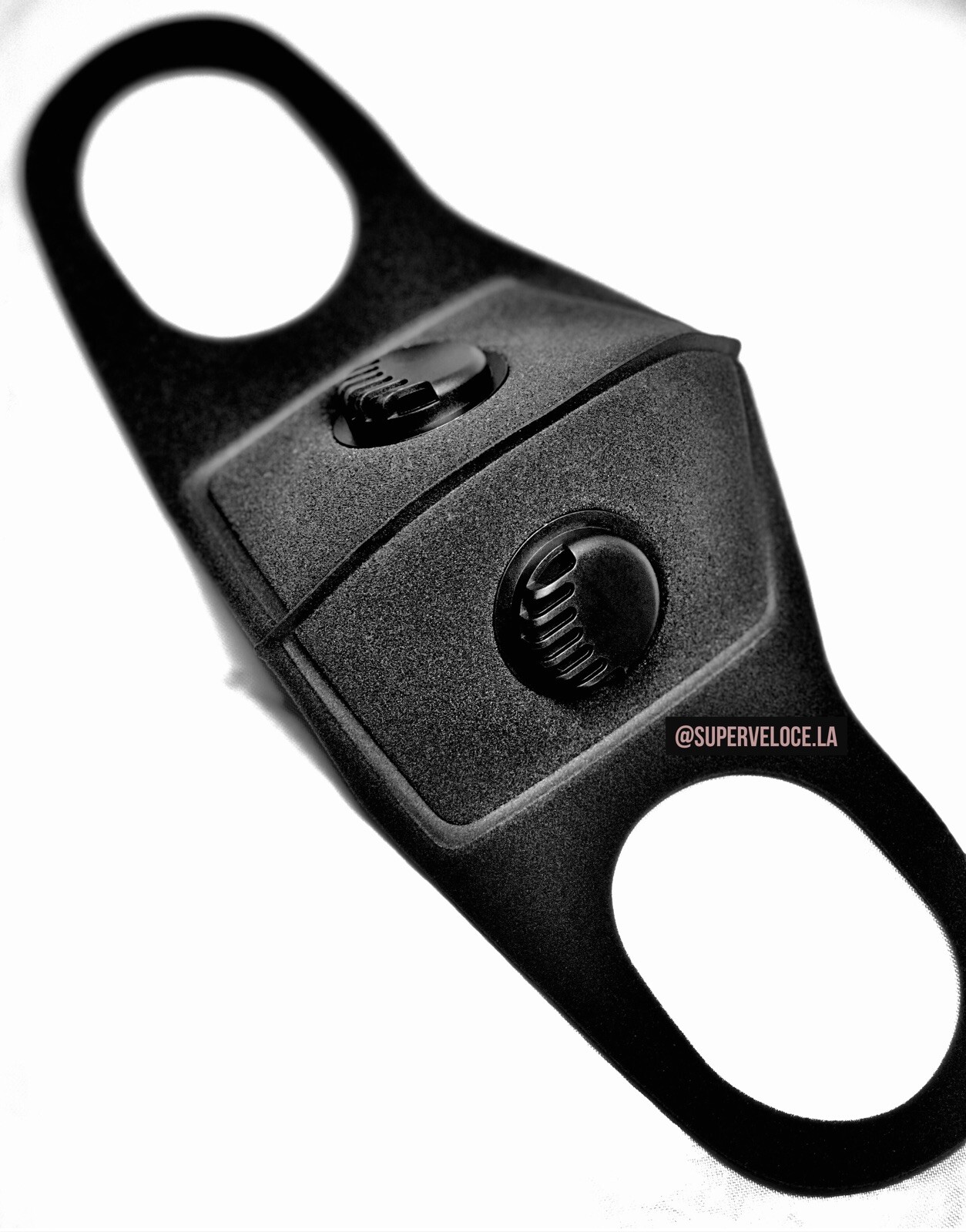 Black Face Mask Cover Dual Air Valve Anti PM2.5 Protection Reusable ...