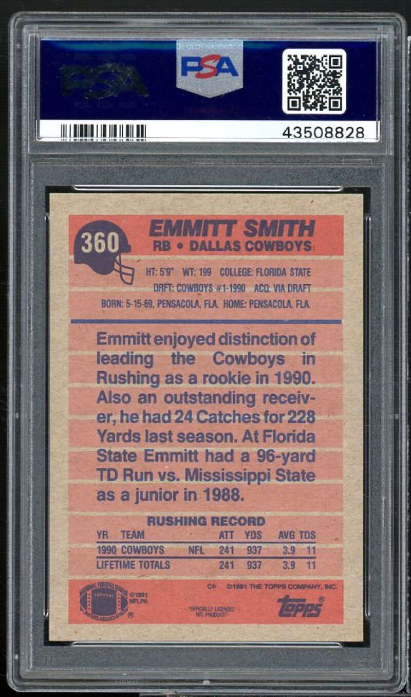 Emmitt Smith Card 1991 Topps Super Rookie #360 PSA 10 | eBay