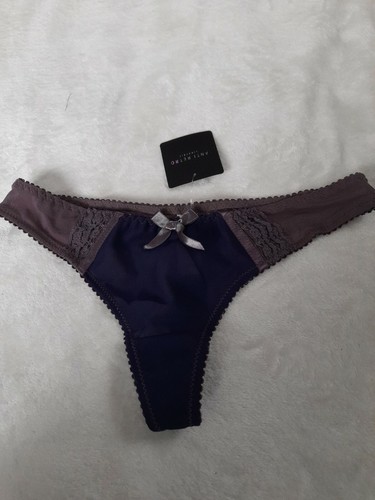 AT Lingerie Damen String Tanga Cacao Blau Spitze Größe S JP506 | eBay.de
