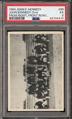 1964 Topps John F. Kennedy #66 JFK Varsity Football - PSA EX 5 CENTERED ...