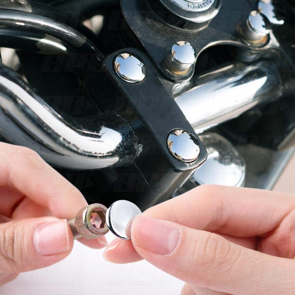 ALLEN HEAD BOLT CAPS CHROMED HEX HEAD COVERS FOR M6 M8 M10 BOLT HEADS ...