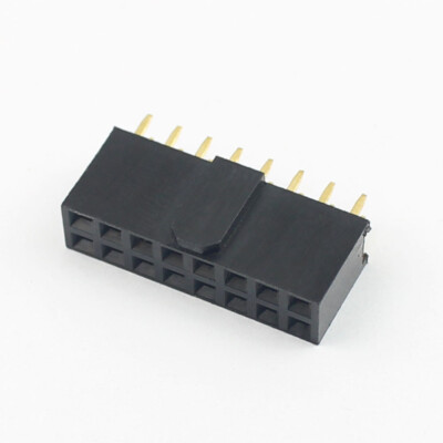 10Pcs 2.54mm Pitch 2x8 16 Pin Female Header Strip Connector Polarizing ...