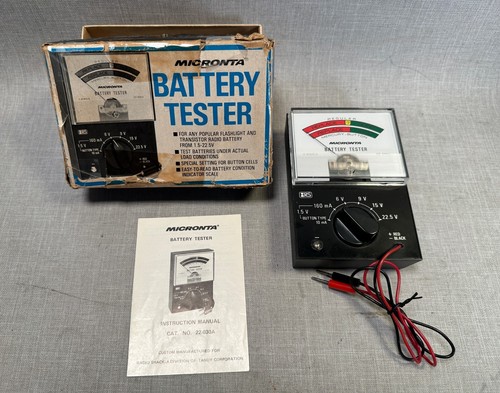 Vintage Radio Shack Micronta Battery Tester 22-030A -WORKS! 1.5V 6V 9V ...