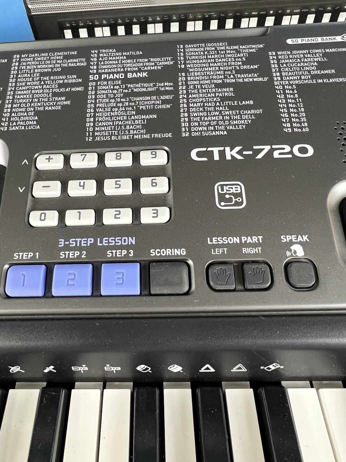 Casio Ctk-720 61 Key Portable Keyboard - Black No Stand for sale online ...